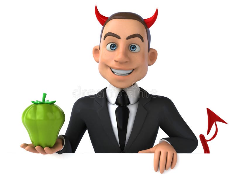 Evil businessman stock illustration. Illustration of devil - 67683650