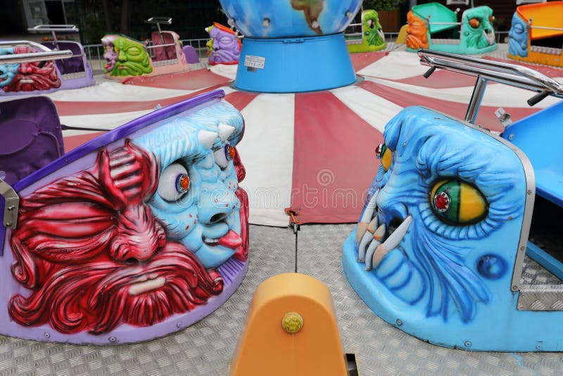 Evil Cabins on the Carousel Stock Photo - Image of park, design: 57402824
