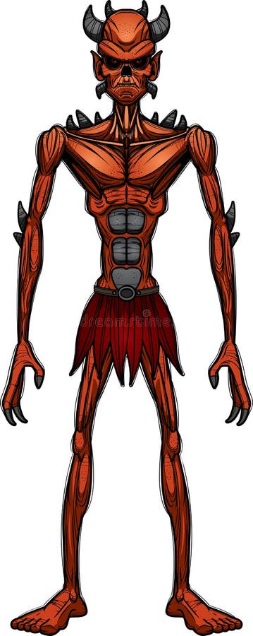 Scary Evil Demon stock vector. Illustration of frightening - 49096046