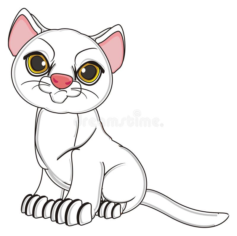 Evil cat sit stock illustration. Illustration of character - 84104319