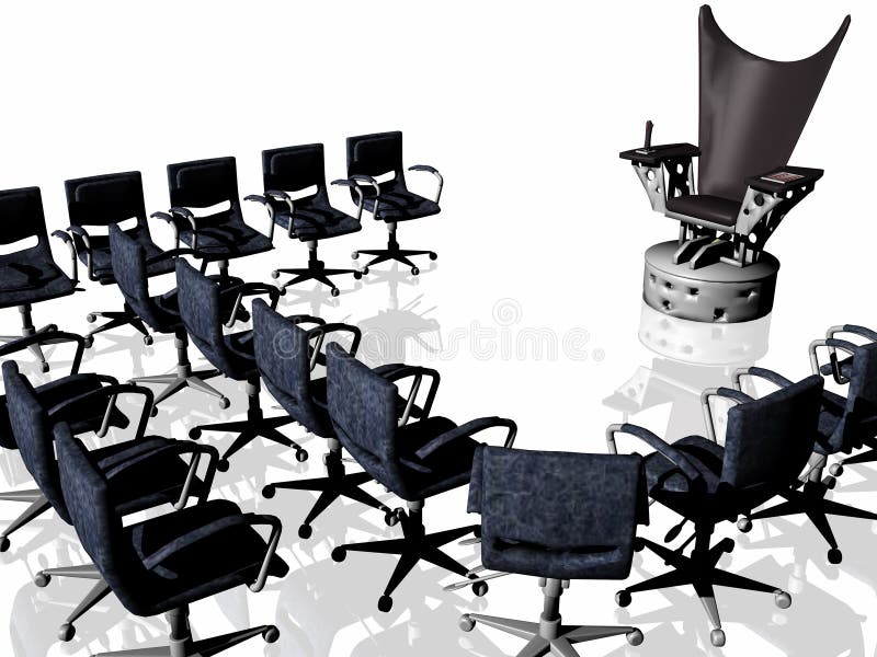 Evil chair of your boss stock illustration. Illustration of earth - 1811145