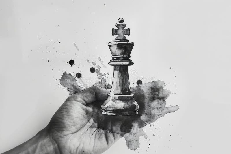 An Evil Chess King Defeats a Good Chess King, an Illustration of a ...