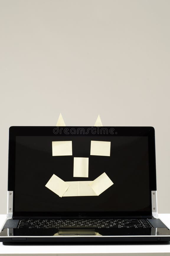 Evil computer stock image. Image of evil, creepy, monitor - 12945173