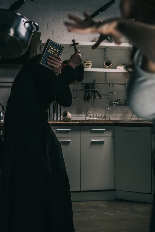 Evil Demon with Levitating Cookware and Stock Photo - Image of ...