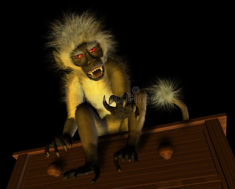 Evil Demon Monkey stock illustration. Illustration of evil - 1175092