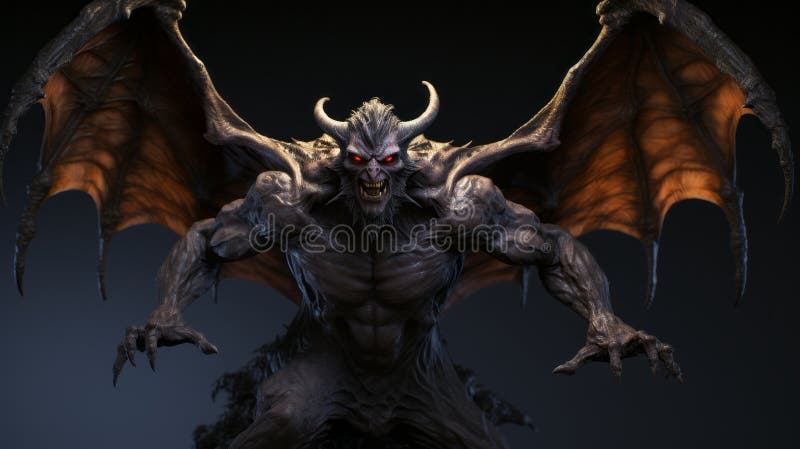 Realistic 3d Demon Model with Bat Wings - Hyper-detailed Renderings ...
