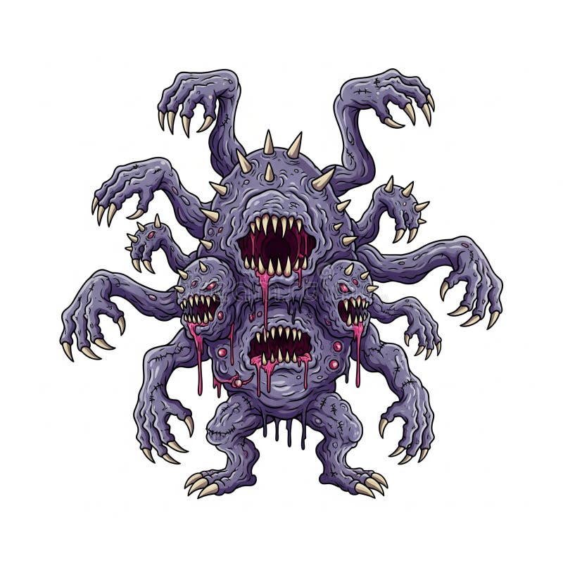 An evil demonic humanoid stock illustration. Illustration of fantasy ...