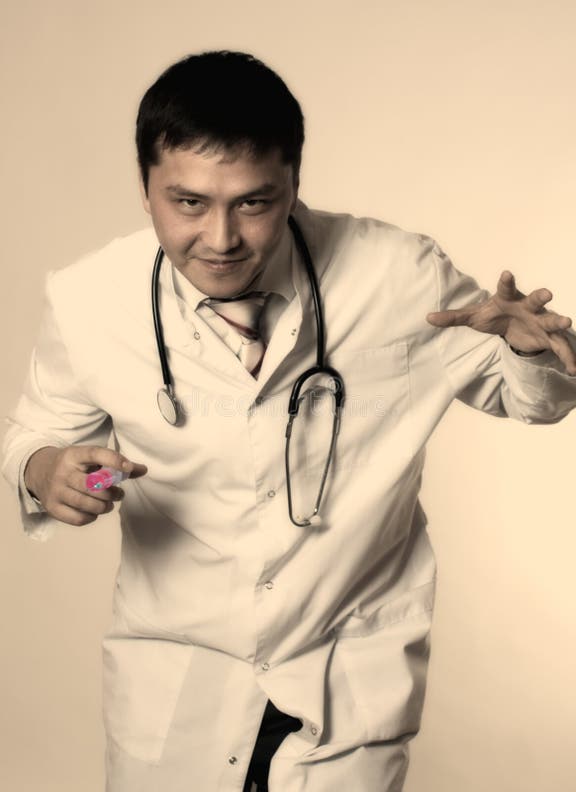 Evil doctor stock image. Image of portrait, health, care - 25768993
