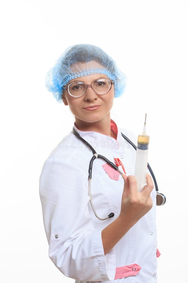 Evil Doctor with Big Syringe Stock Image - Image of clinic, menacing ...
