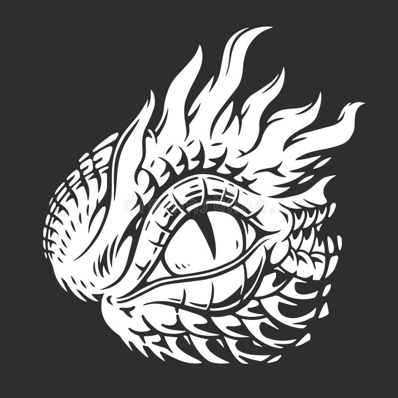 Evil Dragon Head. Artwork Inspired with Traditional Chinese and ...