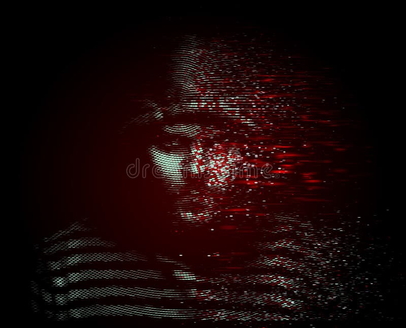 Evil Dramatic Portrait of a Man in a Hood Stock Vector - Illustration ...