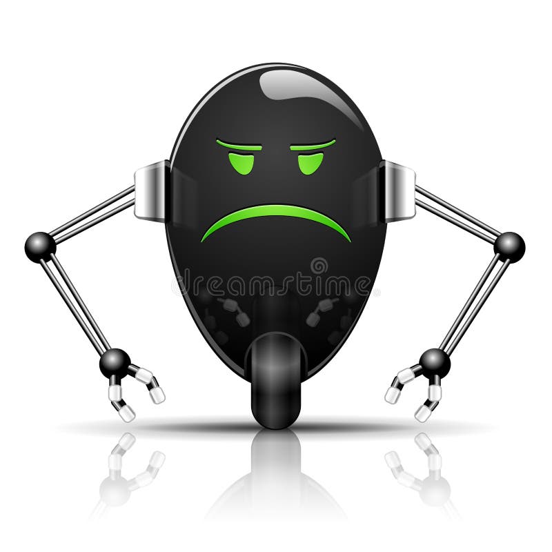 Evil Egg Robot stock vector. Illustration of science - 26459702