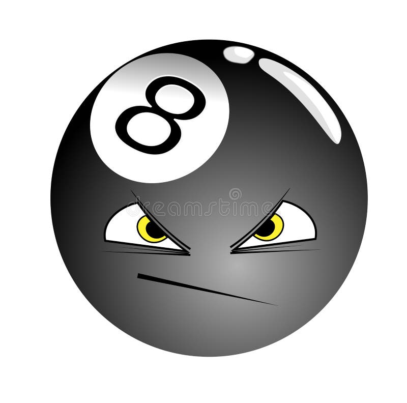 Evil eight ball stock illustration. Illustration of eight - 58716751
