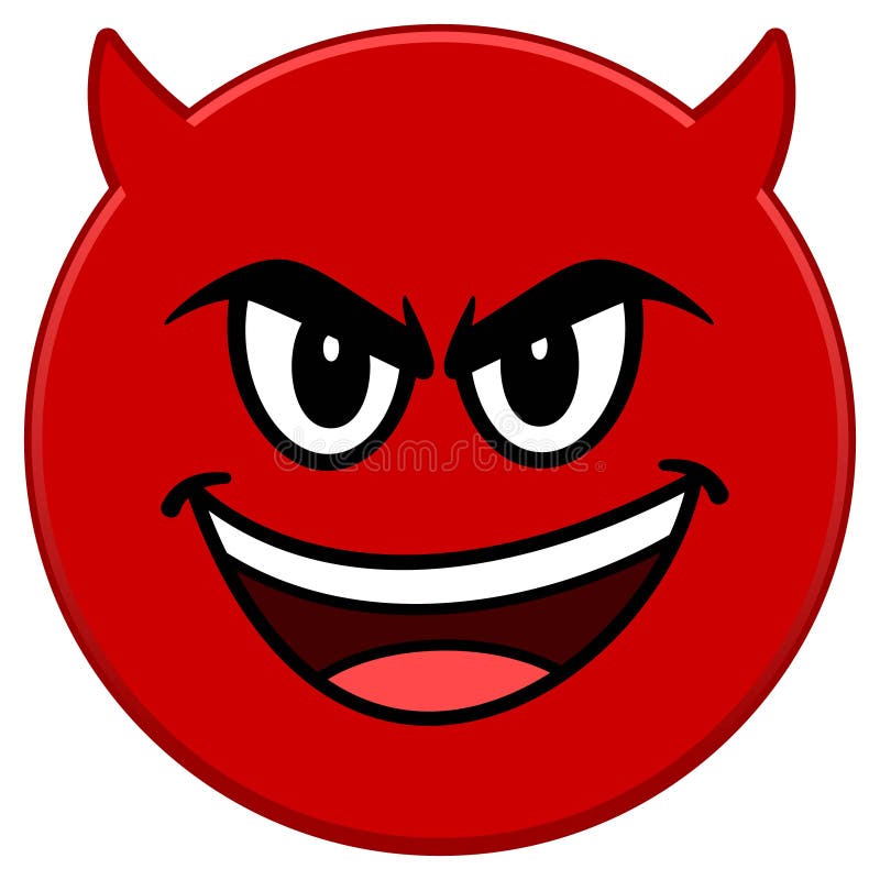 Evil Emoticon stock vector. Illustration of diabolical - 93701619