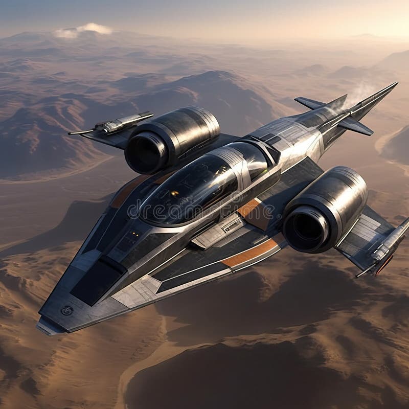Evil Empire Jet Concept Art Stock Illustration - Illustration of ...