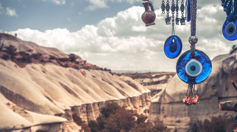 Evil Eye Amulets on Mountains Background Stock Photo - Image of hill ...