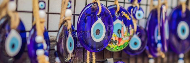 Evil Eye Bead. Evil Eye Bead Souvenir. Eye Turkish Mascot BANNER, LONG ...