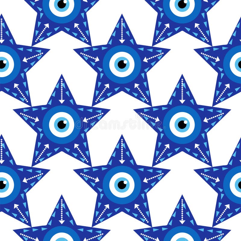 Evil Eye Magic Seamless Pattern. Symbol of Protection, Turkish Souvenir ...