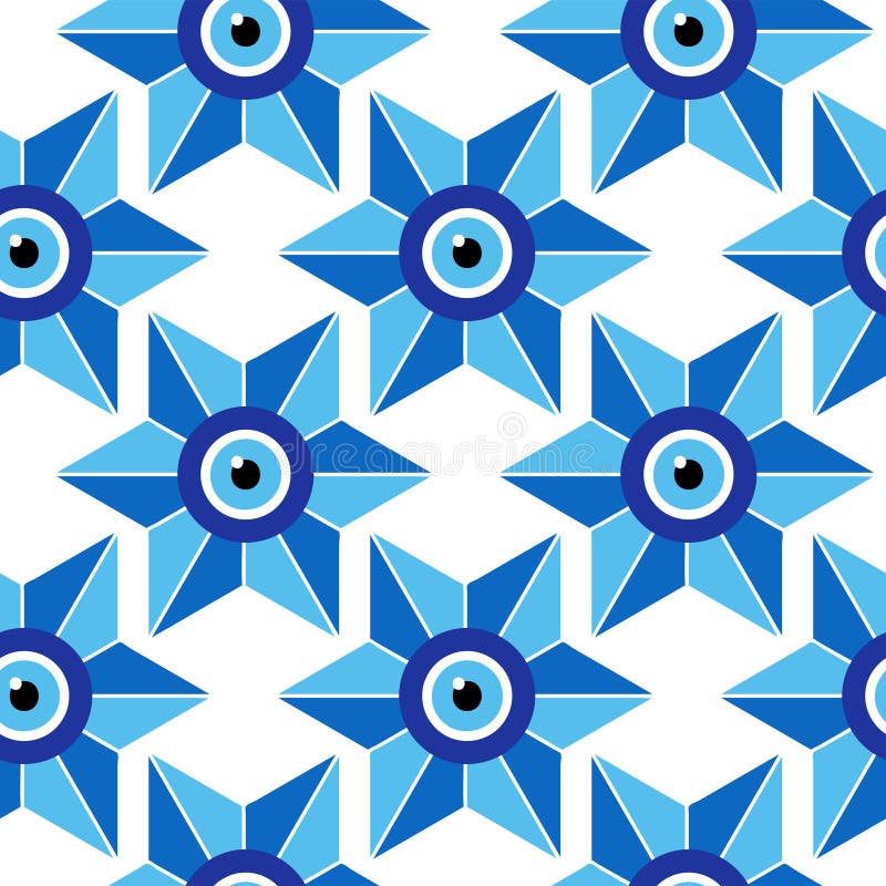 Evil Eye Magic Seamless Pattern. Symbol of Protection, Turkish Souvenir ...