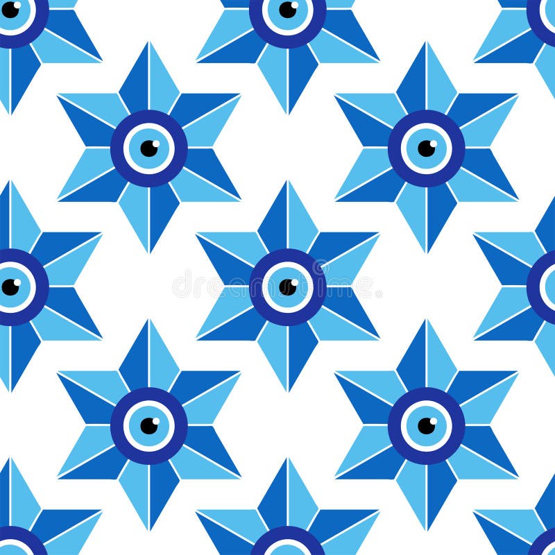 Evil Eye Magic Seamless Pattern. Symbol of Protection, Turkish Souvenir ...