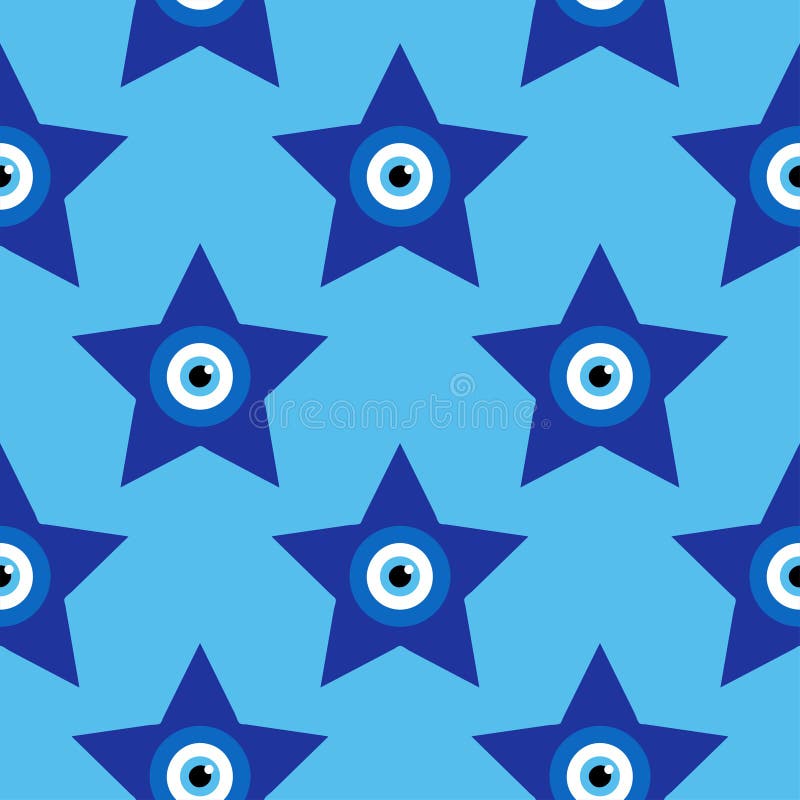 Evil Eye Magic Seamless Pattern. Symbol of Protection, Turkish Souvenir ...