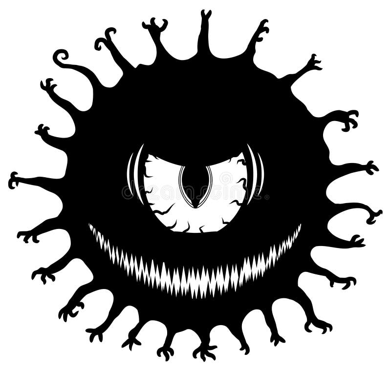 Evil Eye Monster Stencil Vector Stock Illustrations – 12 Evil Eye ...