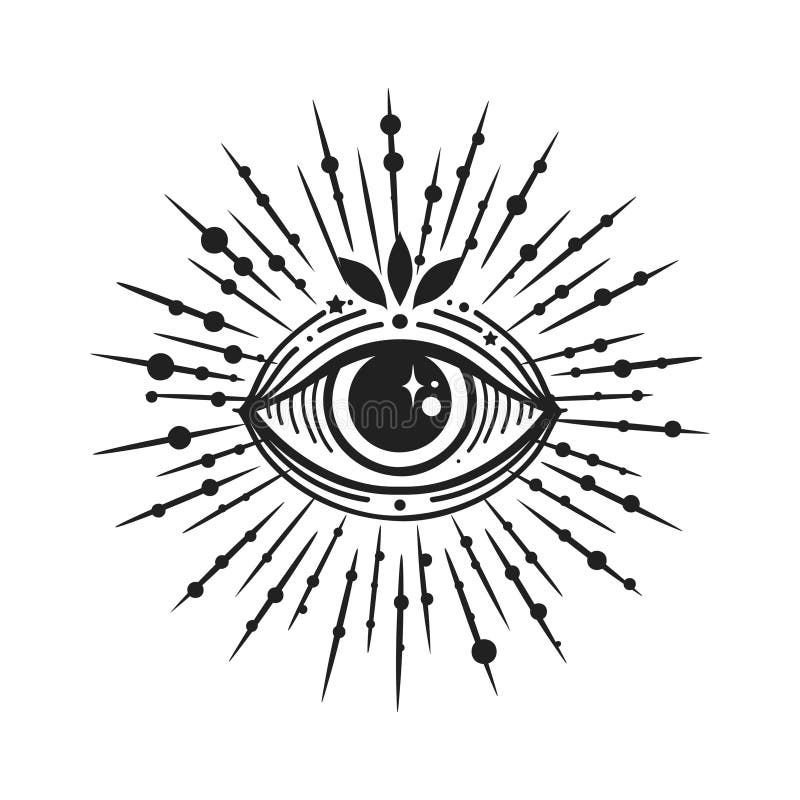 Evil Eye. Eye of Providence. Boho Vector Illustration. Magic Celestial ...