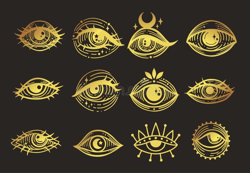 Evil Eye. Eye of Providence. Boho Vector Illustration. Magic Celestial ...