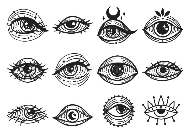 Evil Eye. Eye of Providence. Boho Vector Illustration. Magic Celestial ...