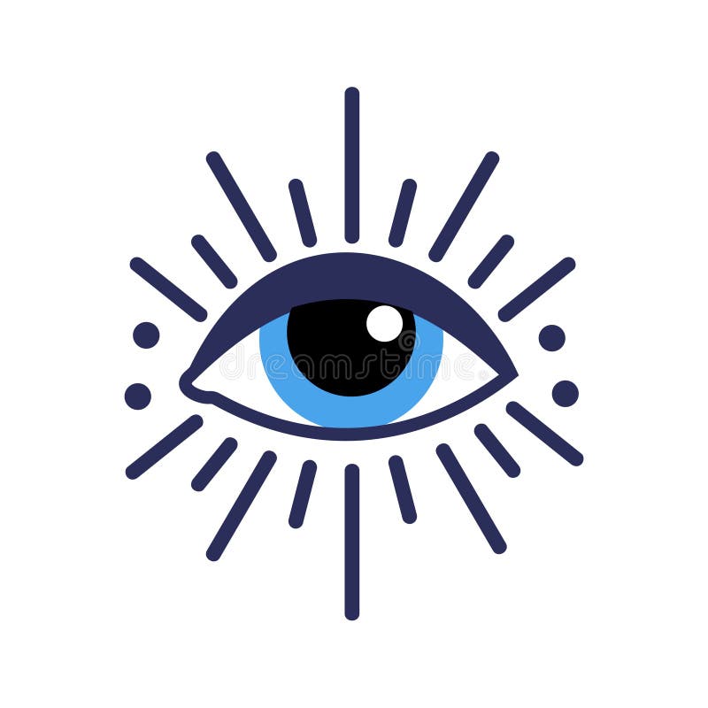 Evil Eye. Eye of Providence. Linear Vector Illustration. Magic ...