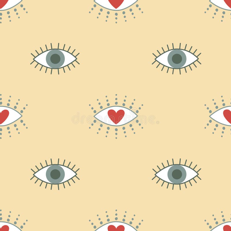 Evil Eye Seamless Pattern. Hamsa Eye, Magical Eye, Decor Element ...