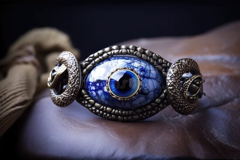Evil Eye with Snake, Symbol of Protection and Healing Stock ...
