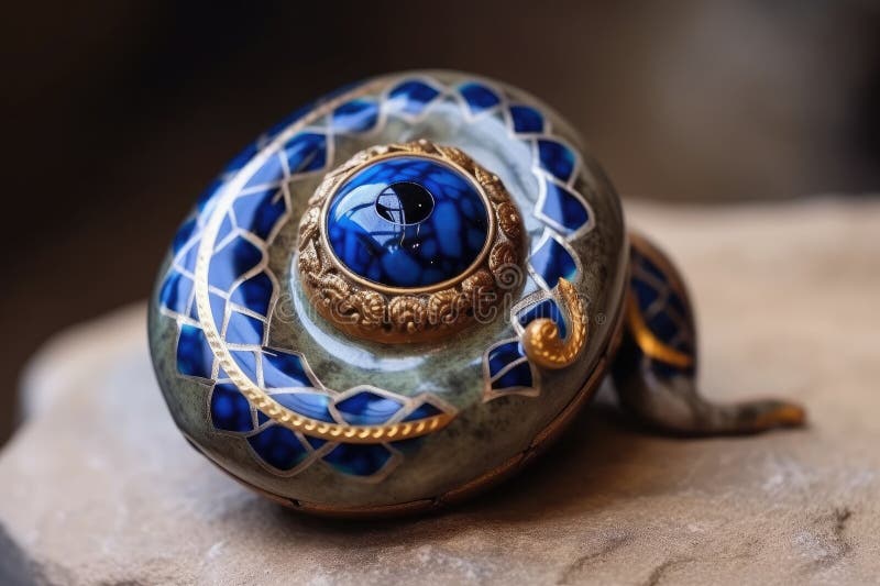 Evil Eye with Snake, Symbol of Protection and Healing Stock ...
