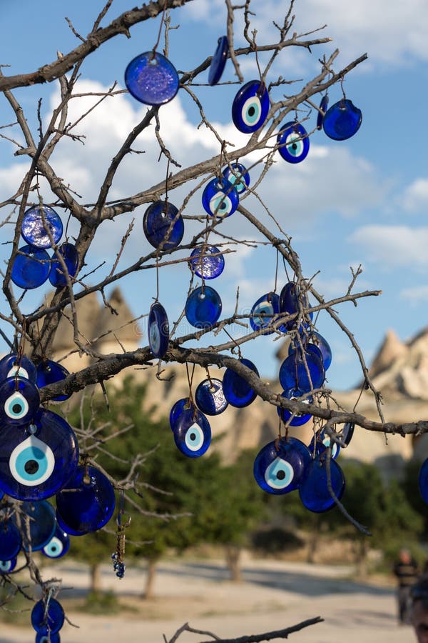 Evil Eye in Tree Behind Uchisar Castle Stock Photo - Image of rock ...