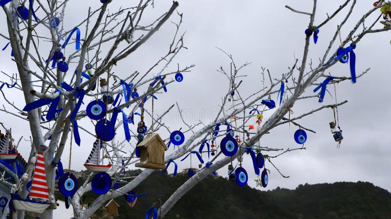 Evil Eye Tree stock image. Image of evil, material, branches - 254861853