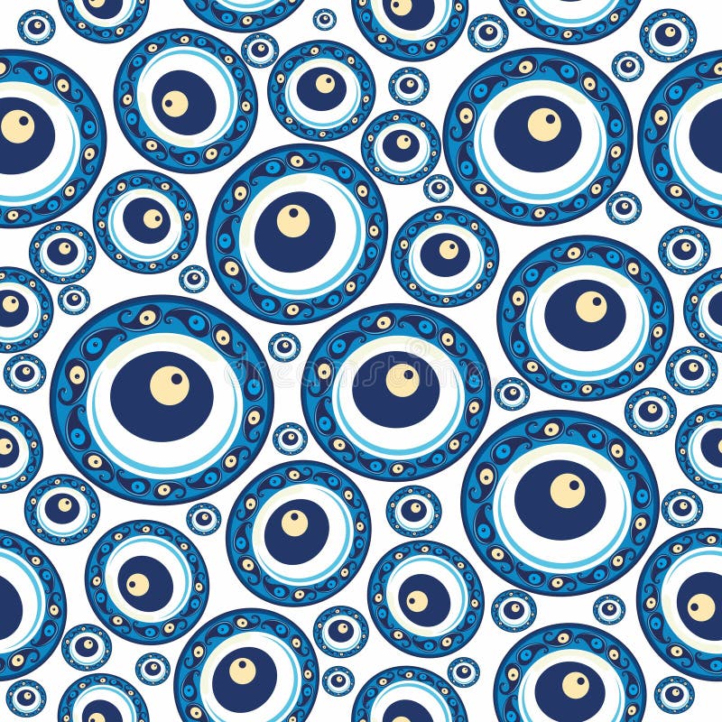 Evil Eye Vector Seamless Pattern. Hamsa Eye, Magical Eye, Decor Element ...