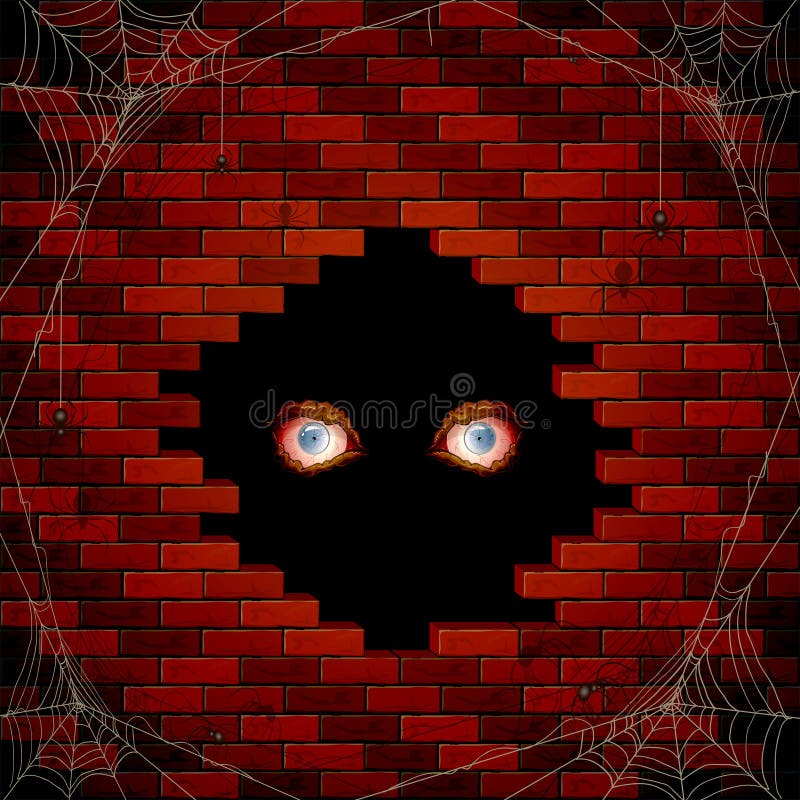 Hole in Brick Wall stock vector. Illustration of brutal - 12720630