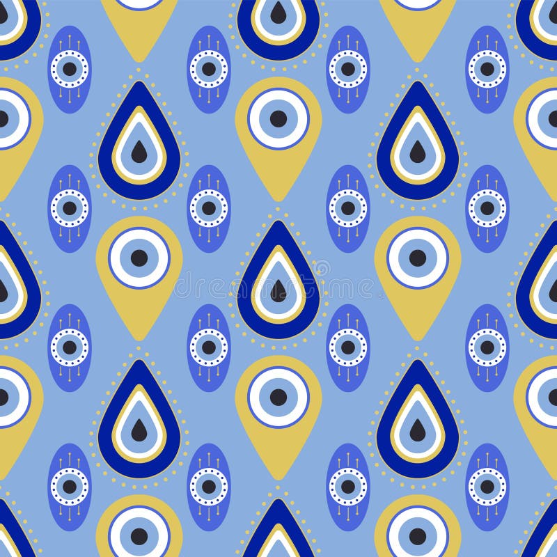Evil eyes seamless pattern stock vector. Illustration of pattern ...
