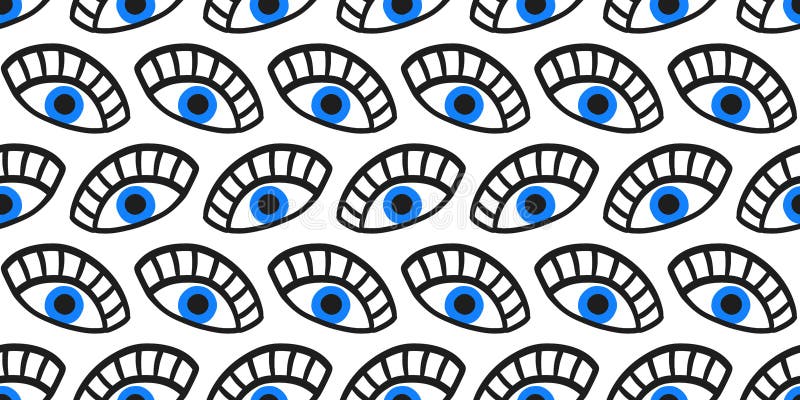 Evil Eyes Seamless Pattern Texture Stock Vector - Illustration of ...