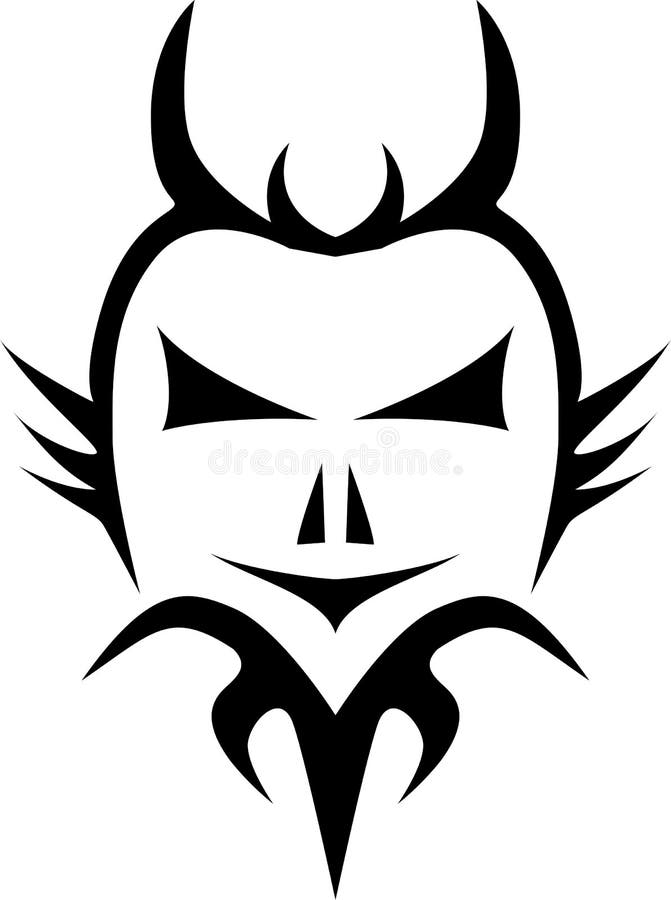 Evil face stock vector. Illustration of spiteful, emotion - 98238150