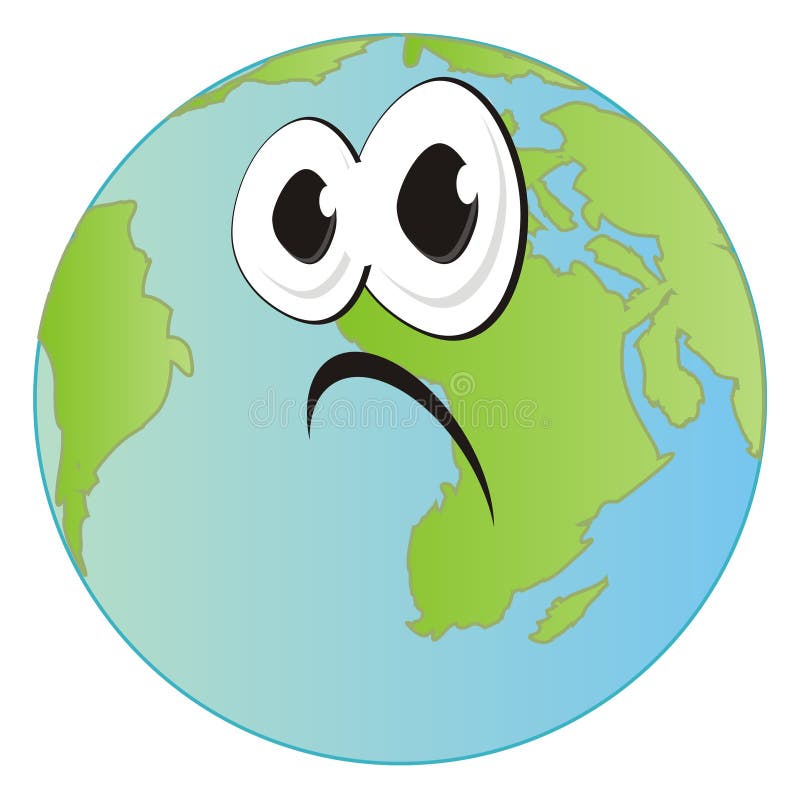 Evil face of planet stock illustration. Illustration of ecology - 123054339