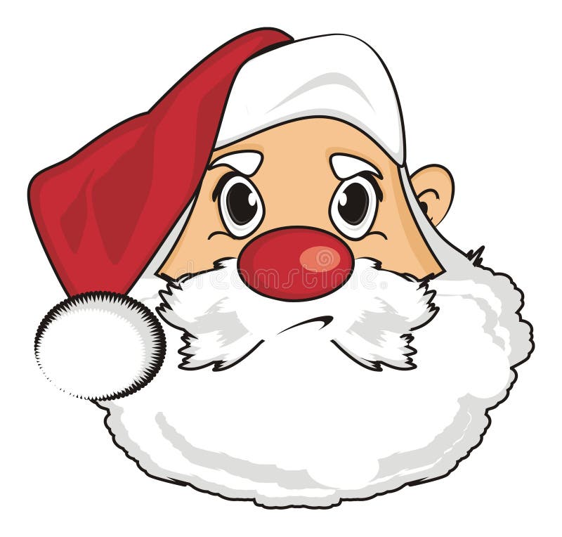 Evil face of santa stock illustration. Illustration of angry - 96336051