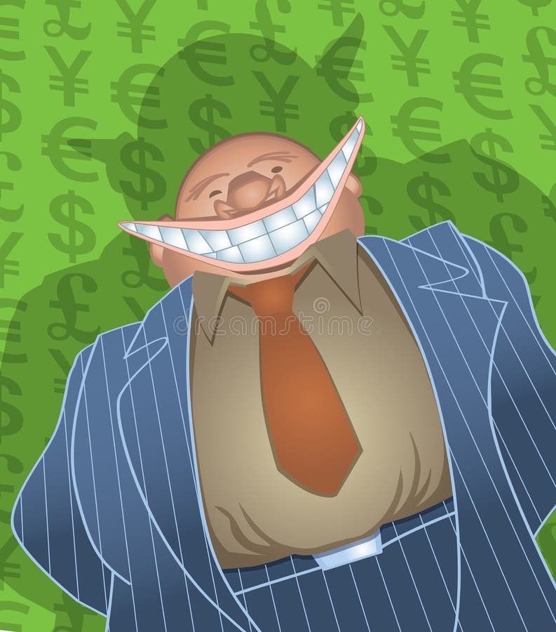 Evil Fat Banker stock illustration. Illustration of bailout - 13280989