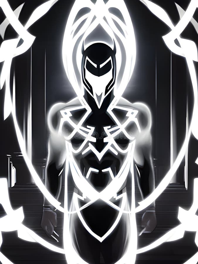 Evil Ghost Man in a Futuristic Mask. Mixed Media, Ai Generated Stock ...