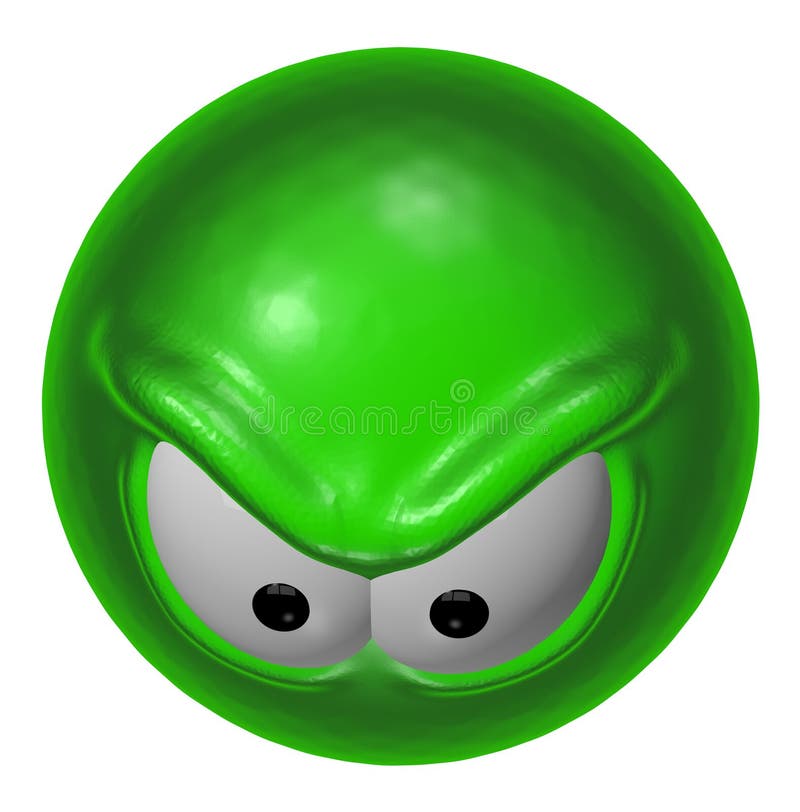 Evil green smiley stock illustration. Illustration of emoticon - 69254666