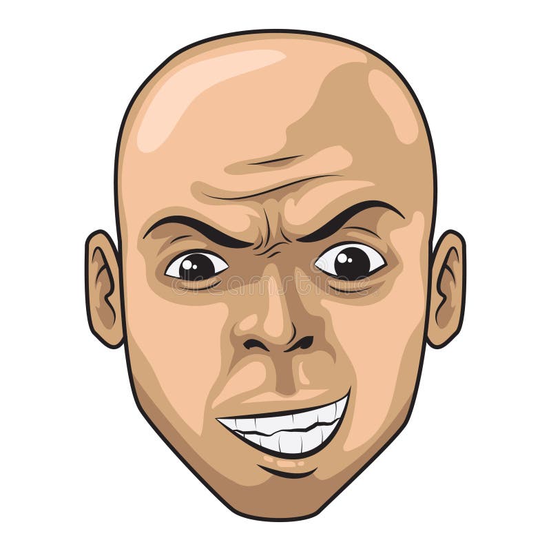 Evil Grin Man. Vector Illustration Decorative Design Stock Vector ...