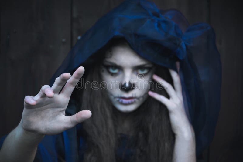 Evil halloween witch stock photo. Image of girl, satan - 128935606