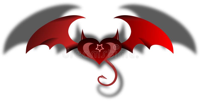 Evil Heart stock vector. Illustration of object, isolated - 7716434