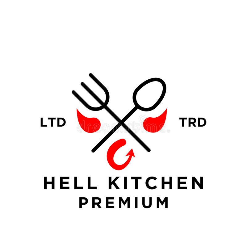 Evil Hell Kitchen Restaurant Logo Icon Design Stock Illustration ...