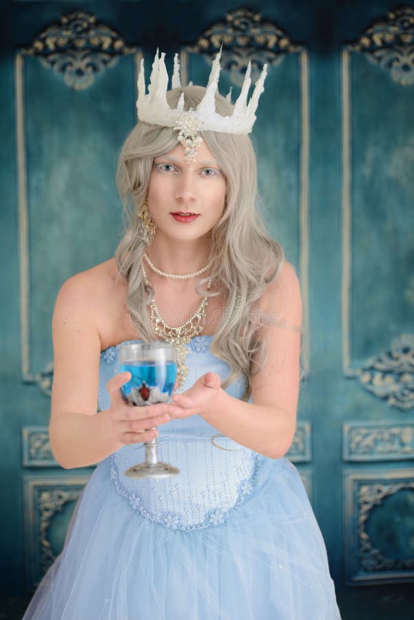 Evil Ice Queen Offering Poison Drink Stock Photo - Image of lady, girl ...